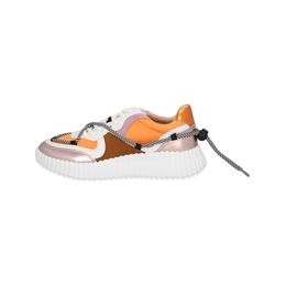 La Strada Sneaker Damen Gr&ouml;&szlig;e 42 braun / orange / hellpink / wei&szlig;