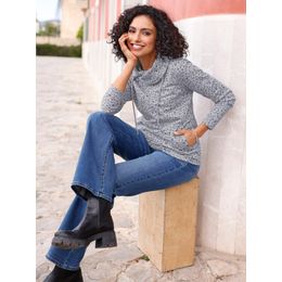 Sweatshirt Inspirationen, Damen, Gr. 54, grau (grau, graphit, bedruckt), 88% Baumwolle, 12% Polyester, bedruckt, gebl&uuml;mt, gemustert, mehrfarbig, meliert, Sweatshirts Sweatshirt