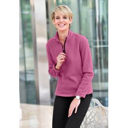 Fleeceshirt Classic Basics "Fleece-Shirt", Damen, Gr. 38, lila (cyclam), 100% Polyester, unifarben, ohne Ausschnitt, Shirts