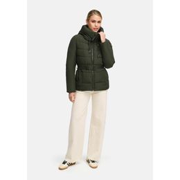 Winterjacke Marikoo "Himee", Damen, Gr. L, schwarz olive, Obermaterial: 100% Polyester; Futter: 100% Polyester; Wattierung: 100% Polyester; &Auml;rmelfutter: 100% Polyester, Jacken Winterjacke, mit praktischem Tailleng&uuml;rtel und robuster Klickschnalle