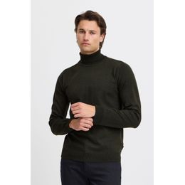 Strickpullover Blend "BHBruton V-neck", Herren, Gr. S, forest night, Feinstrick, 100% Polyester, meliert, Basic, regular fit normal, ohne Ausschnitt, eingesetzt, Pullover Strickpullover, Stilvoller Strickpullover mit Rollkragen