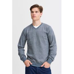 Strickpullover Blend "BHBruton", Herren, Gr. S, marineblaus, 100% Polyester, meliert, Basic, regular fit normal, V-Ausschnitt, eng, Pullover Strickpullover, Stilvoller Strickpullover mit V-Ausschnitt