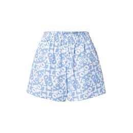 Motel Shorts 'LALA' Damen Gr&ouml;&szlig;e 34 hellblau / wei&szlig;