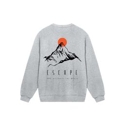 F4NT4STIC Sweatshirt 'Escape Discover the World Mountain' male Grey size XXL