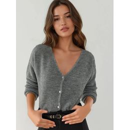 Hiccup Knit Cardigan female Grey size XXS