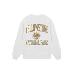 F4NT4STIC Sweatshirt 'US National Parks Yellowstone Wyoming' male White size S