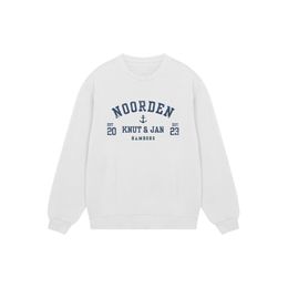 F4NT4STIC Sweatshirt 'Knut & Jan Hamburg Noorden Collegiate Blau' male White size M