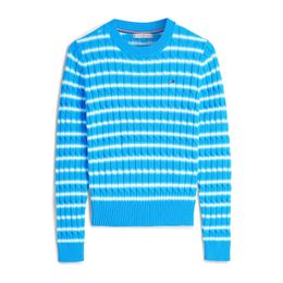 Tommy Hilfiger Pullover Damen Gr&ouml;&szlig;e XL azur / neonblau / wei&szlig;