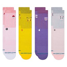 Stance Socken 'Pokemon' Damen Gr&ouml;&szlig;e 38/41 dunkelgelb / dunkellila / rosa / pastellpink