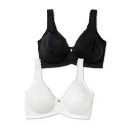 sheego BH Damen Gr&ouml;&szlig;e 95 schwarz / wei&szlig;