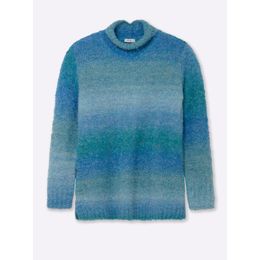 sheego Pullover Damen Gr&ouml;&szlig;e XXXL blau / hellblau / gr&uuml;n