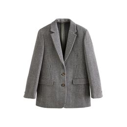 Laura Ashley Blazer Damen Gr&ouml;&szlig;e 36 marine / braun / grau