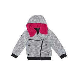 KOROSHI Sweatjacke M&auml;dchen Gr&ouml;&szlig;e 140 pink / schwarz / wei&szlig;