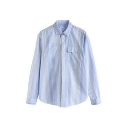 next Button Up Shirt male Blue size 5XL