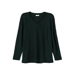 sheego Pullover Damen Gr&ouml;&szlig;e XL dunkelgr&uuml;n