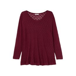 sheego Pullover Damen Gr&ouml;&szlig;e L/XL weinrot