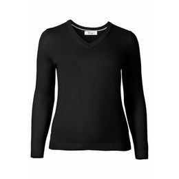 sheego Pullover Damen Gr&ouml;&szlig;e XXXL schwarz