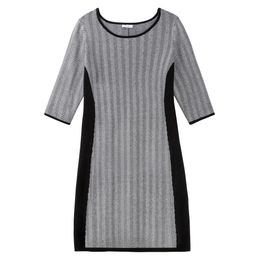 sheego Kleid Damen Gr&ouml;&szlig;e M grau / schwarz