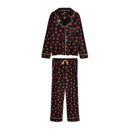 Rockett St George Pyjama Damen Gr&ouml;&szlig;e L knallrot / schwarz Winterkleid