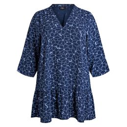 ZIZZI Tunika 'Cabine' Damen Gr&ouml;&szlig;e XXXL/4XL navy / hellblau