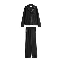 B by Ted Baker Pyjama Damen Gr&ouml;&szlig;e M schwarz / wei&szlig; Winterkleid