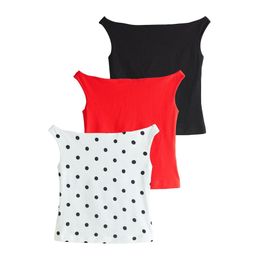 next Top female Red, Black, White size M