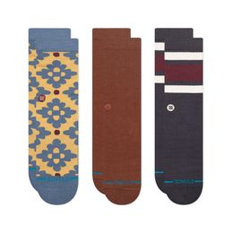 Stance Socken 'Ceramic Crew' Damen Gr&ouml;&szlig;e 42/46 indigo / gelb / aubergine / oxid / wei&szlig;