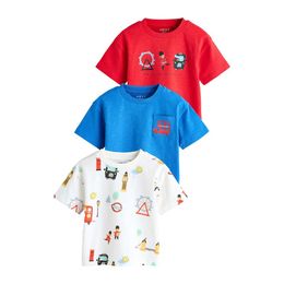 next T-Shirt Jungen Gr&ouml;&szlig;e 116 royalblau / rot / offwhite