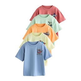 next T-Shirt Jungen Gr&ouml;&szlig;e 74 hellblau / limone / mint / orange / hellrot