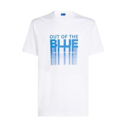 KARL LAGERFELD JEANS T-Shirt 'Out Of The Blue' Herren Gr&ouml;&szlig;e XXL himmelblau / wei&szlig;