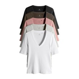 The Set Shirt Damen Gr&ouml;&szlig;e M braun / hellgrau / rosa / schwarz / wei&szlig;