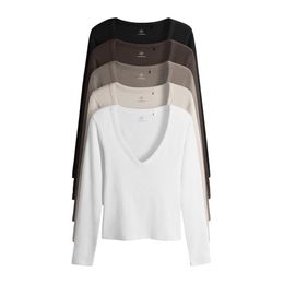 The Set Shirt Damen Gr&ouml;&szlig;e XS nude / schoko / taupe / schwarz / wei&szlig;