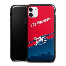 DeinDesign iPhone 11 Handy Silikon H&uuml;lle Case schwarz Handyh&uuml;lle Sports Logo Adler Mannheim