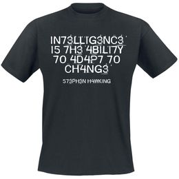 Spr&uuml;che Intelligence Is The Ability To Adapt To Change T-Shirt schwarz in 3XL T1901, B&C #E150, schwarz