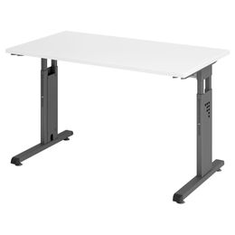 Hammerbacher Schreibtisch VOS612/W/G wei&szlig;