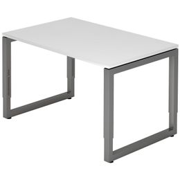 Hammerbacher h&ouml;henverstellbarer Schreibtisch VRS12/W/G wei&szlig;