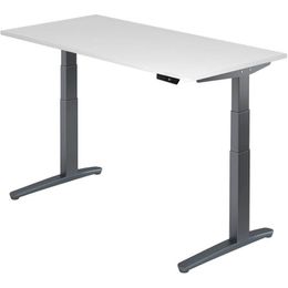 Hammerbacher VXBHM16/W/GG elektrisch h&ouml;henverstellbarer Schreibtisch 65,0 - 130,0 cm - elektrisch wei&szlig; / grafit