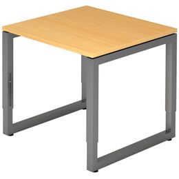 Hammerbacher h&ouml;henverstellbarer Schreibtisch VRS08/6/G buche