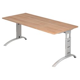 Hammerbacher h&ouml;henverstellbarer Schreibtisch VFS19/N/S nussbaum