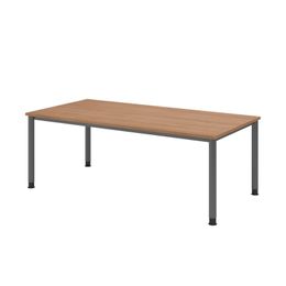 Hammerbacher h&ouml;henverstellbarer Schreibtisch VHS2E/N/G nussbaum