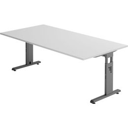 Hammerbacher h&ouml;henverstellbarer Schreibtisch VOS2E/5/G lichtgrau