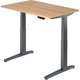 Hammerbacher VXBHM12/E/GG elektrisch h&ouml;henverstellbarer Schreibtisch 65,0 - 130,0 cm - elektrisch eiche / grafit