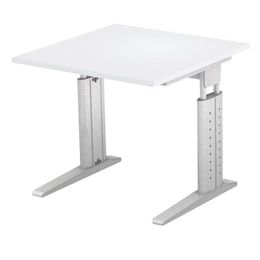Hammerbacher h&ouml;henverstellbarer Schreibtisch VUS08/5/S lichtgrau