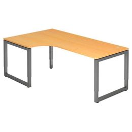 Hammerbacher VRS82/6/G h&ouml;henverstellbarer Schreibtisch 65 - 85 cm Buche / anthrazit