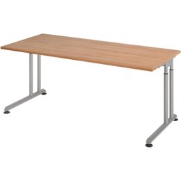 Hammerbacher h&ouml;henverstellbarer Schreibtisch VZS19/N/S nussbaum