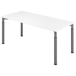 Hammerbacher h&ouml;henverstellbarer Schreibtisch VYS19/W/G wei&szlig;