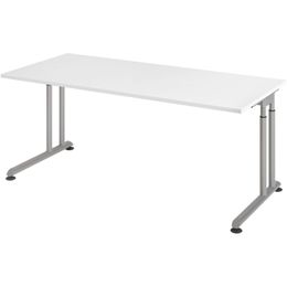 Hammerbacher h&ouml;henverstellbarer Schreibtisch VZS19/W/S wei&szlig;