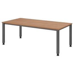 Hammerbacher h&ouml;henverstellbarer Schreibtisch VQS2E/N/G nussbaum