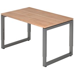 Hammerbacher h&ouml;henverstellbarer Schreibtisch VRS12/N/G nussbaum