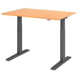Hammerbacher VXMKA12/6/G elektrisch h&ouml;henverstellbarer Schreibtisch 70,0 - 120,0 cm - elektrisch Buche / grafit